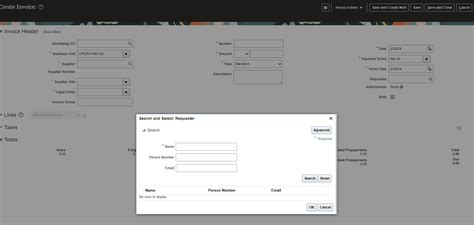 Add Additional Search Fields For Requester On Ap Invoice Header