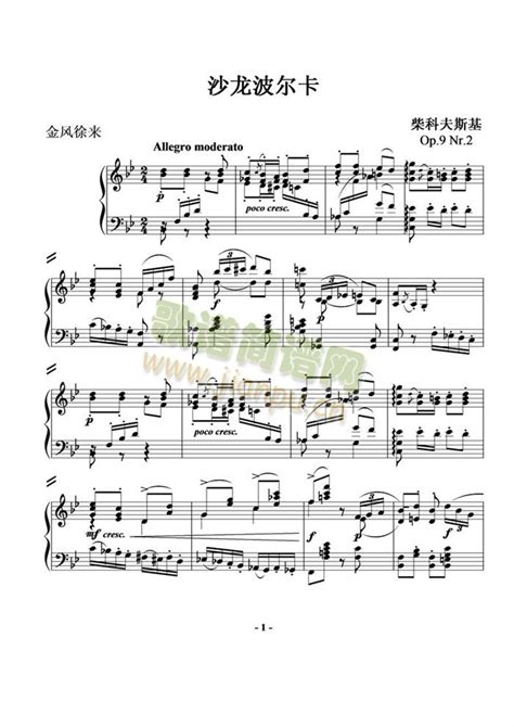 op9 2 沙龙波尔卡 歌谱简谱网