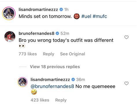 Bruno Fernandes Catches Lisandro Martinez Error Out On Instagram