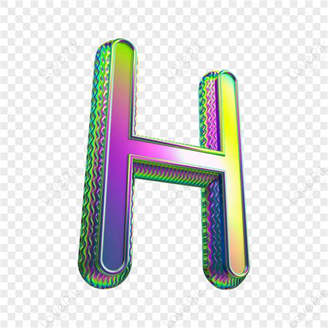 산성 구배 금속 3 차원 문자 H Png 일러스트 무료 다운로드 Lovepik
