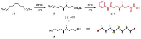 Scheme 2 Synthesis Of Erythro Difluorinated Saha Analog ± 4