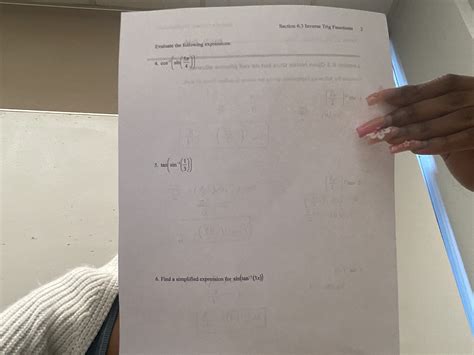 Section 63 Inverse Trig Functions 2 Evaluate StudyX