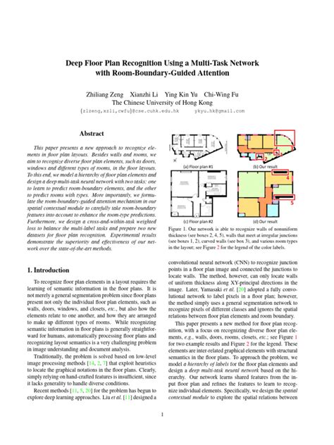 Floor Plan Recognition Using Multi Task Netwrok With Room Boundary Guided Attention Pdf