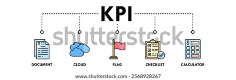 Key Performance Indicators Banner Web Icon Stock Vector Royalty Free