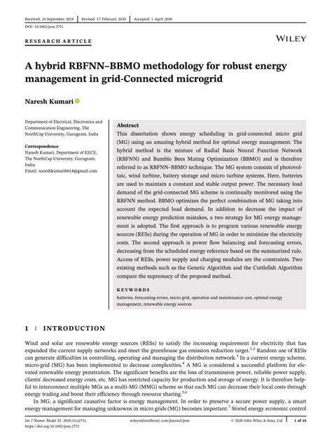 a hybrid rbfnn bbmo methodology for robust energy management in grid