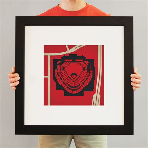 Chase Field Map Art By City Prints The Map Shop
