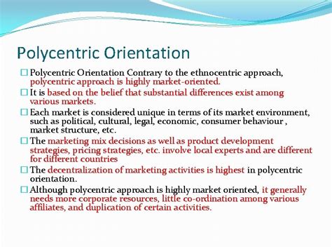 Management Orientation Ethnocentric Polycentric Approach By Dr Ravindra