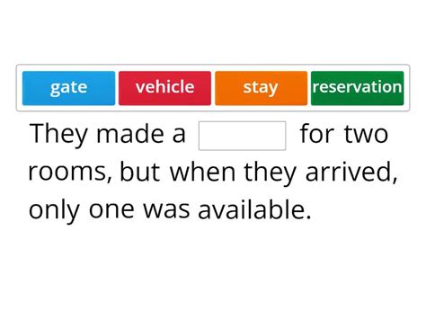 Transport Accommodation And Travel Complete The Sentence