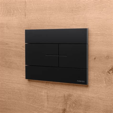 Neeos Fp75 Flush Plate For Toilet Matt Black 16786bm Reuter