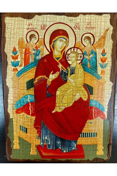 Купить Икона Божья Матерь Всецарица под старину (17*23 см), арт IDR ...