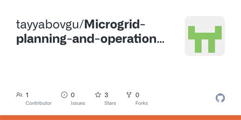 Github Tayyabovgu Microgrid Planning And Operation Optimization