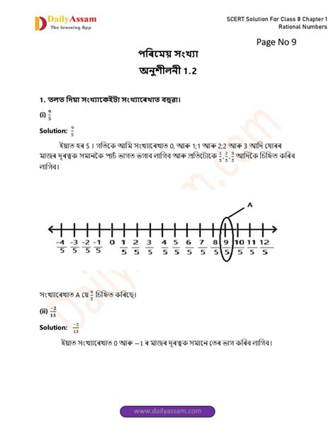 scert class 8 mathematics chapter 1 rational numbers solution am
