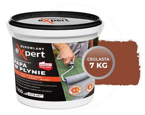 PAPA W PŁYNIE CEGLASTA FARBA NA DACH dekoracyjna kg BE PAPA NA DACH DACHÓWKI Z BLACHY