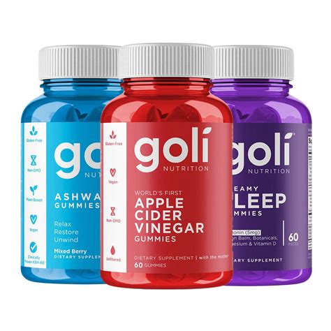 Goli Reset Relax Restore Bundle 3 Pack Acv Sleep And Ashwa