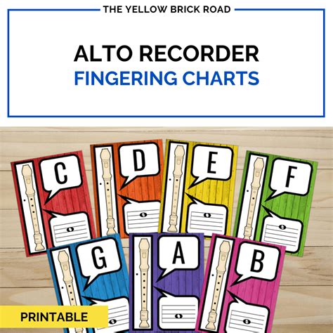 Alto Recorder Fingering Charts Alto Recorder Posters Alto Recorder The Yellow Brick Road Alto Recorder Fingering Charts Alto Recorder Posters Alto Recorder The Yellow Brick Road
