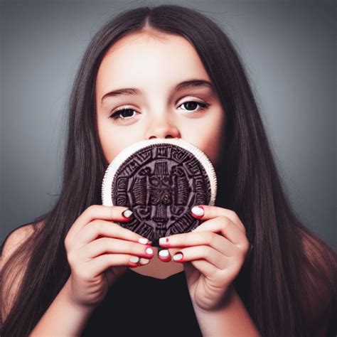 Girl With Oreo · Creative Fabrica