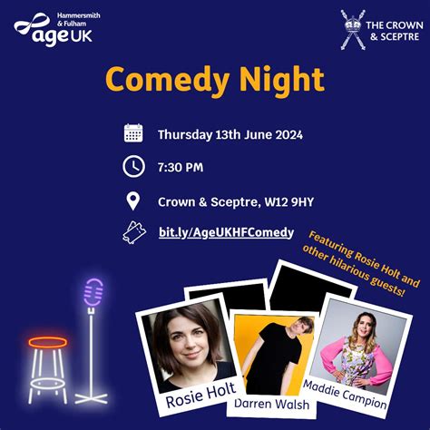 Age Uk Hammersmith And Fulham Comedy Night 🚨 Get Ready For An Unforgettable Evening Filled With