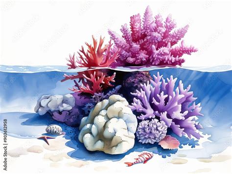 Vivid Illustration Of A Dead Coral Reef A Stark Representation Of Ocean