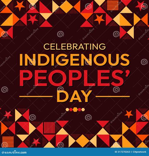 Celebrating Indigenous Peoples Day Traditional Background Design With