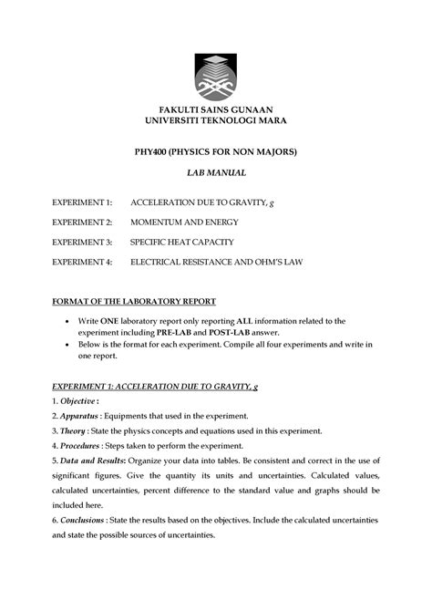 Lab Manual Of Experiment Experiment 1 Experiment 2 Experiment 3