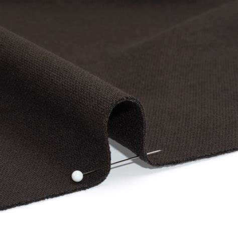 Polyester And Viscose Pique Knit Chocolate Brown Deadstock