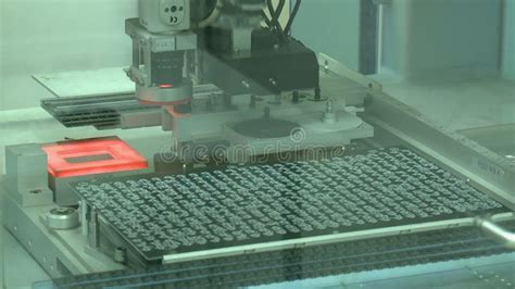 Surface Mount Technology Machine Places Elements On Circuit Boards