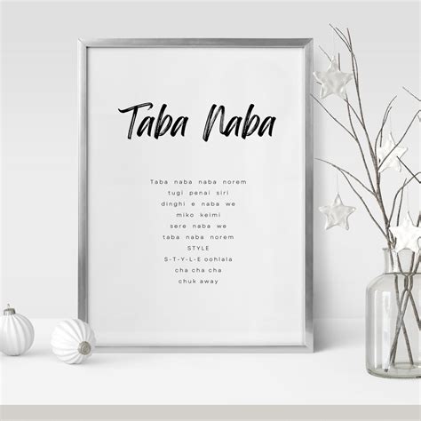 Torres Strait Island Taba Naba Song Lyrics Wall Art Home Decor Tsi