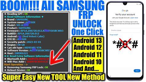 New Frp Unlock Tool 2024 Sam Frp Tool Develop By Vg 2024 Samsung Frp