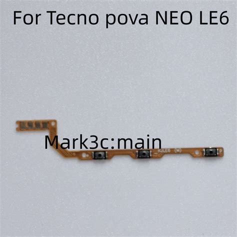 Power Volume Button Flex For Tecno Pova NEO LE6 Switch ON OFF Key Mute Button Ribbon Flex Cable