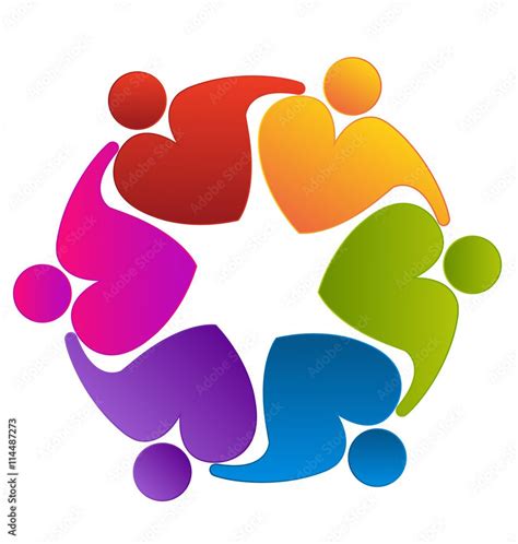 Download Logo Teamwork Heart Love Icon Stock Vector And Explore Similar