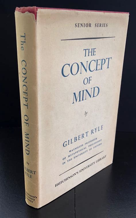 The Concept Of Mind First Uk Edition By Ryle Gilbert Very Good