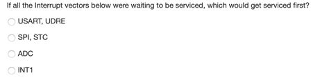 Solved If All The Interrupt Vectors Below Were Waiting To Be