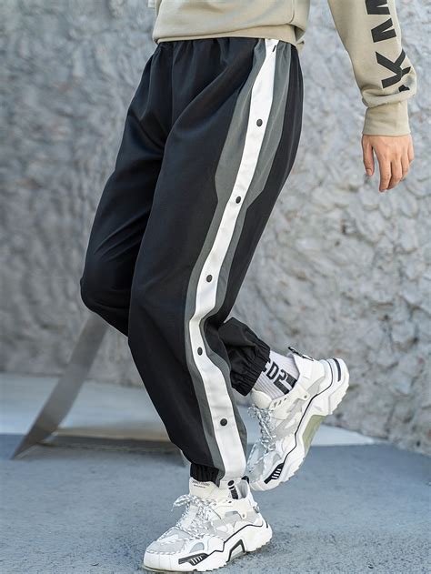 Manfinity Men Contrast Side Seam Pants Shein Usa