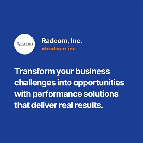 Radcom Inc On Linkedin Performanceconsulting Businessgrowth