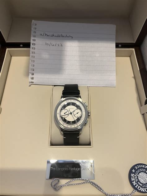 [wts] Longines Heritage Classic Tuxedo Black Leather Strap Automatic