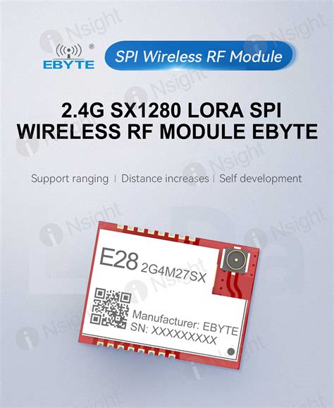 24g Sx1280 Lora Spi Wireless Rf Module Ebyte E28 2g4m27sx 27dbm 8km C