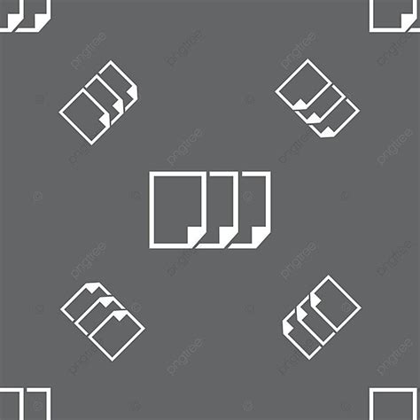 Icon Of Copying Files Symbol Of Document Duplication Continuous Pattern