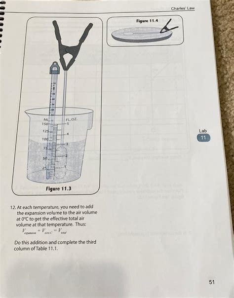 Solved Charles Law Lab 11 Charleslaw Goals Volumes And