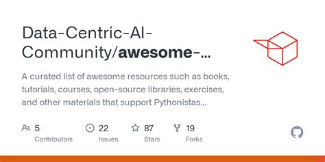 Github Data Centric Ai Communityawesome Python For Data Science A