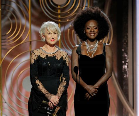 Viola Davis And Helen Mirren Present At The 2018 Golden Globes