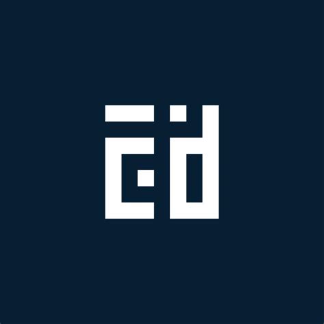 Cd Initial Monogram Logo With Geometric Style 10800633 Vector Art At