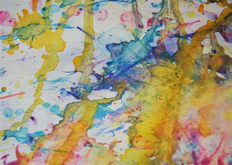 El Azul De Plata Del Amarillo Anaranjado Mancha El Fondo Pintura Cerosa Fangosa Chispeante