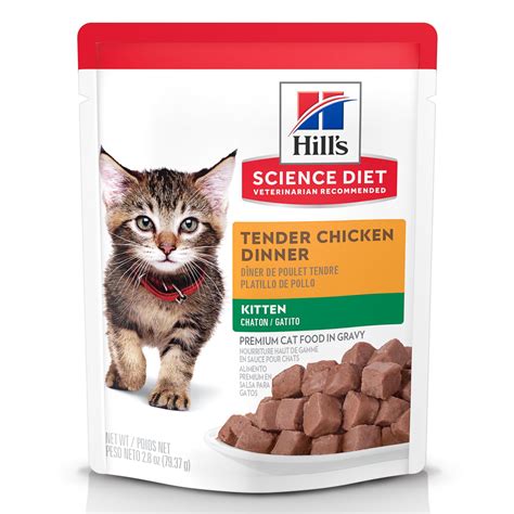 Hill's Science Diet Kitten, alimento húmedo en pouch para gatitos ...