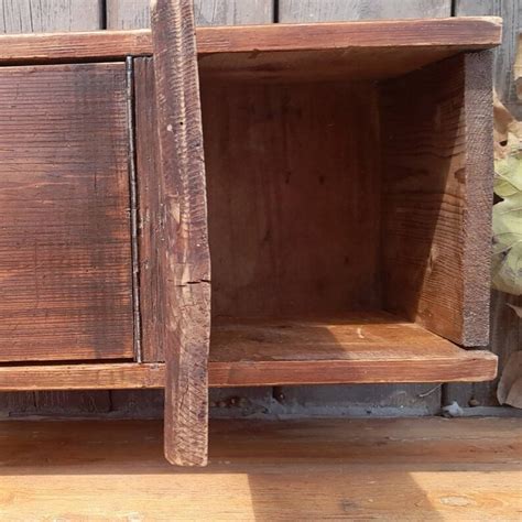 Antique Wood Tool Box Rustic Primitive Farmhouse Decor Vintage Wood