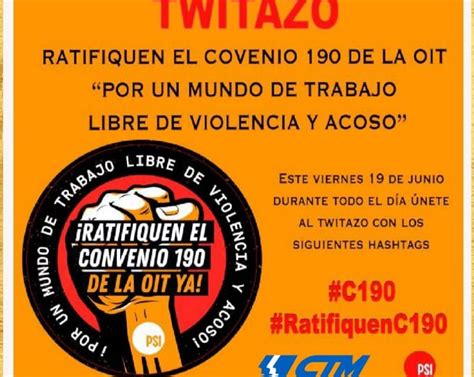 Twitazo Por La Ratificacion Del Convenio 190 De La Oit Ctm Argentina