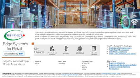 Supermicro Edge Systems For Retail