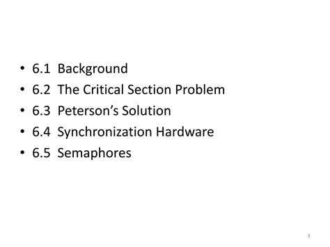 Ppt Chapter 6 Process Synchronization Overheads Part 1 Powerpoint Presentation Id2790695