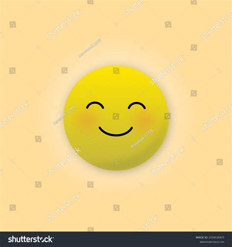 Smiling Face Emoji Smiling Eyes Rosy Stock Illustration 2156530475