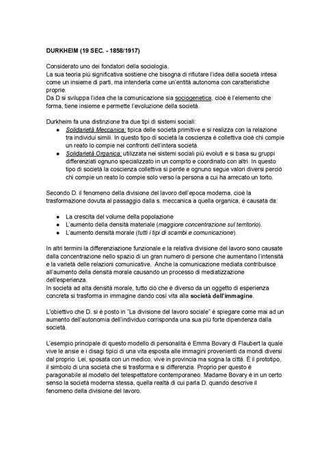 Sociologia Dei Processi Culturali Docsity