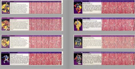 Transformers G1 Tech Specs All From 1984 1986 Complete Set Books 152 Total 3465749773